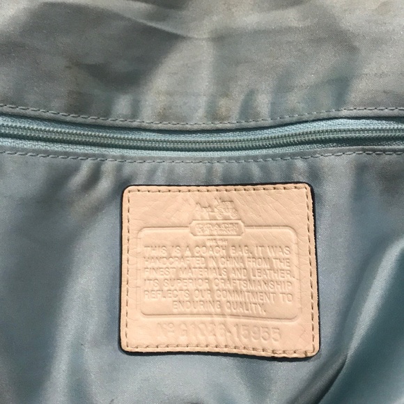 Coach | Bags | Coach Cream Colored Leather Handbag | Poshmark